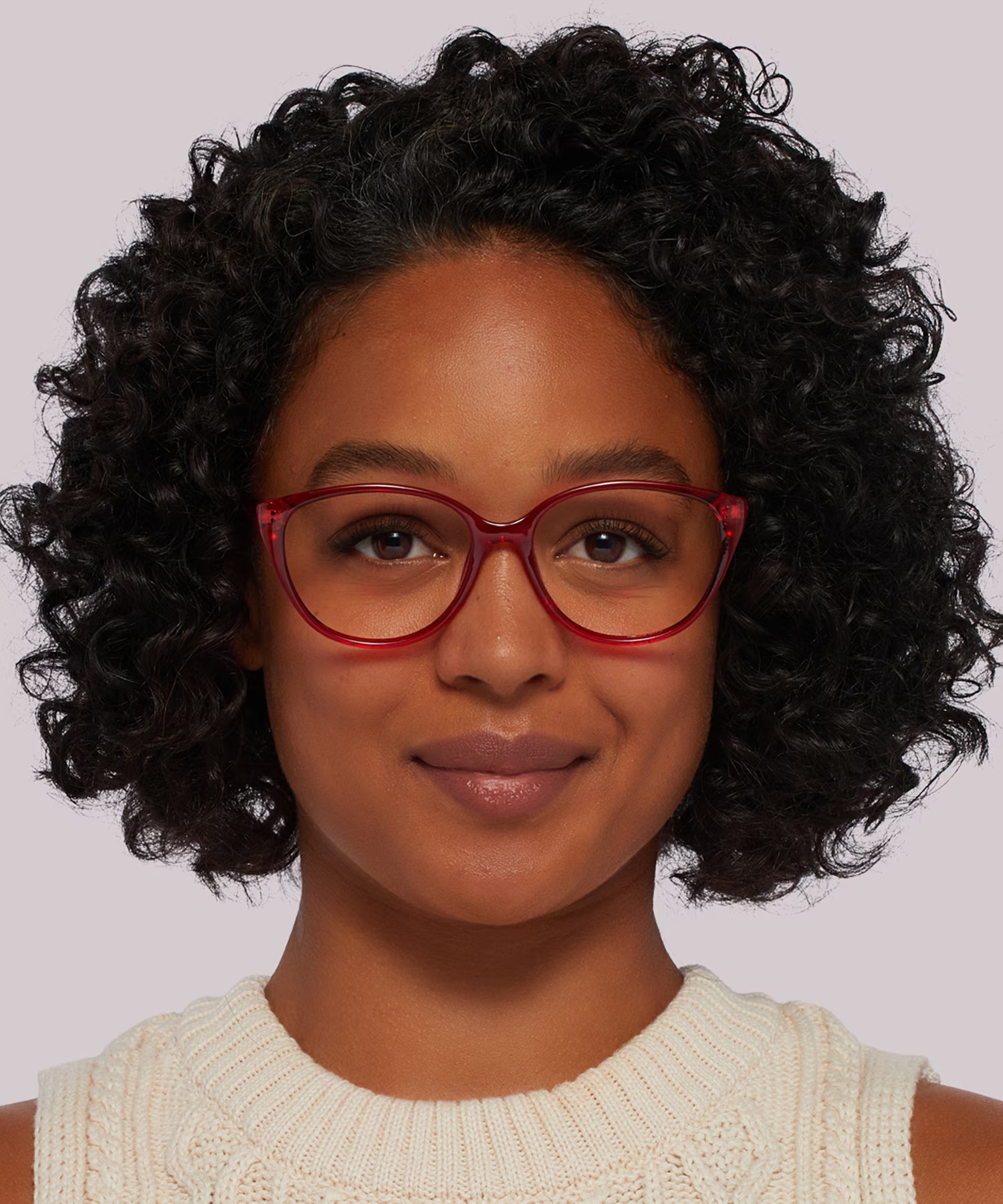Dawn Cat Eye Shiny Red Glasses For Women - Glasses Direct