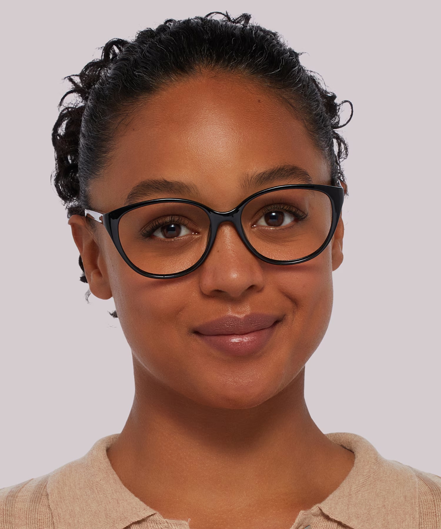 Dawn Cat Eye Shiny Black Glasses For Women - Glasses Direct